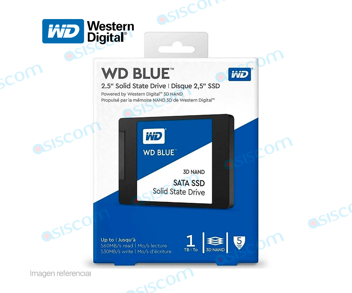 SSD SOLIDO WESTERN DIGITAL BLUE 3D NAND 1TB ( WDS100T2B0A ) AZUL